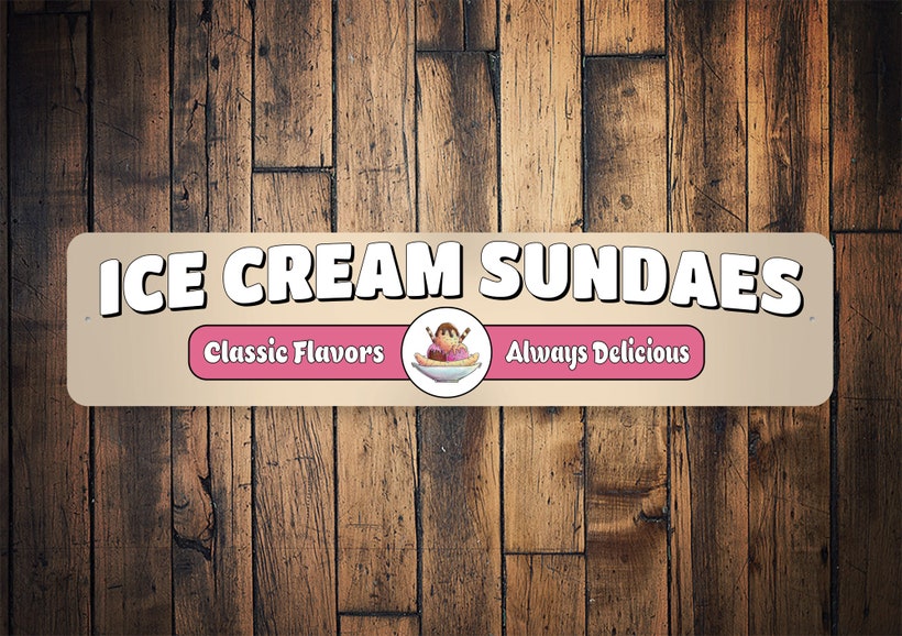 Ice Cream Sundae Sign Ice Cream Sundae Sundae Fun Day Frozen Treat ...