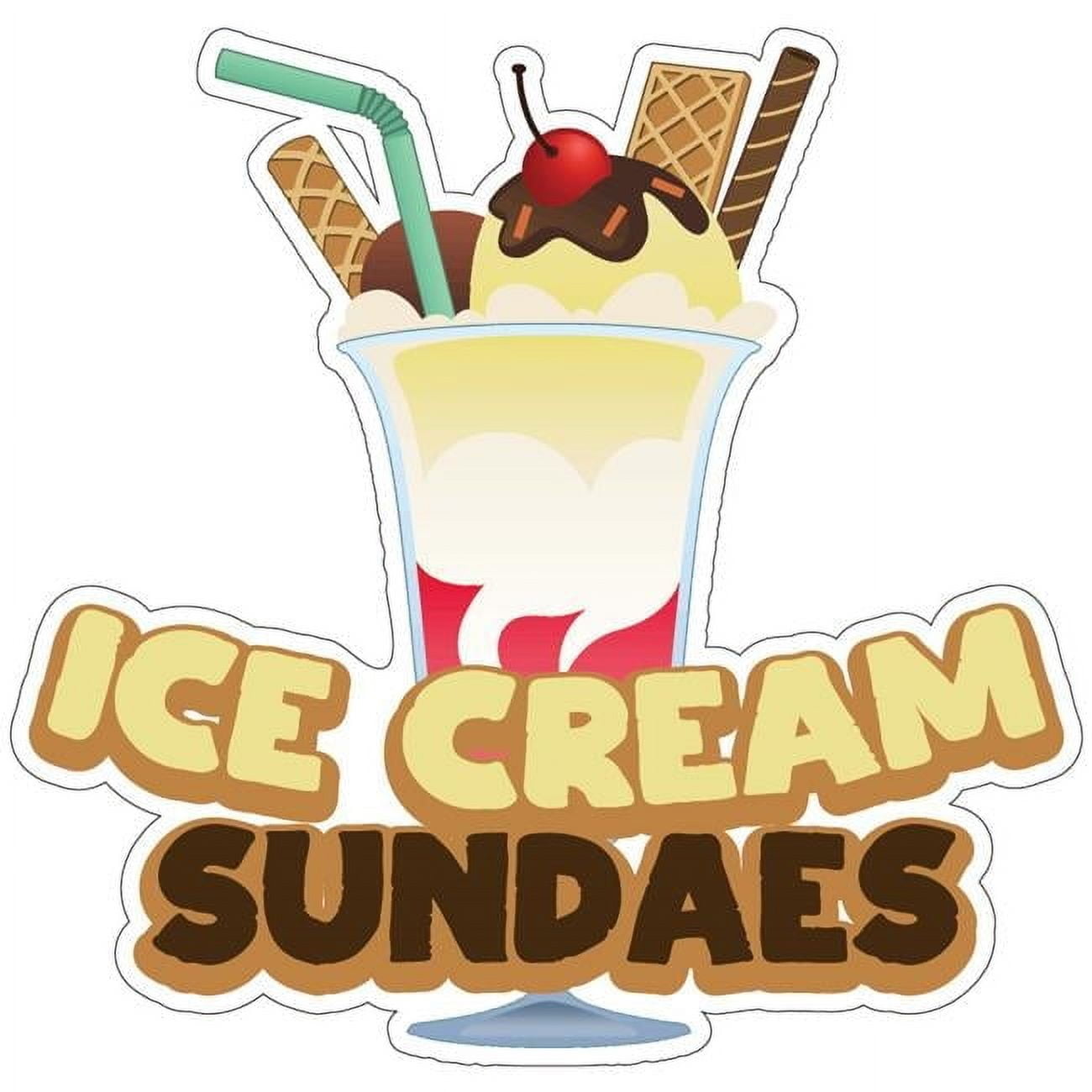 Ice Cream Sundaes 8 in. Decal Concession Stand Food Truck Sticker ...