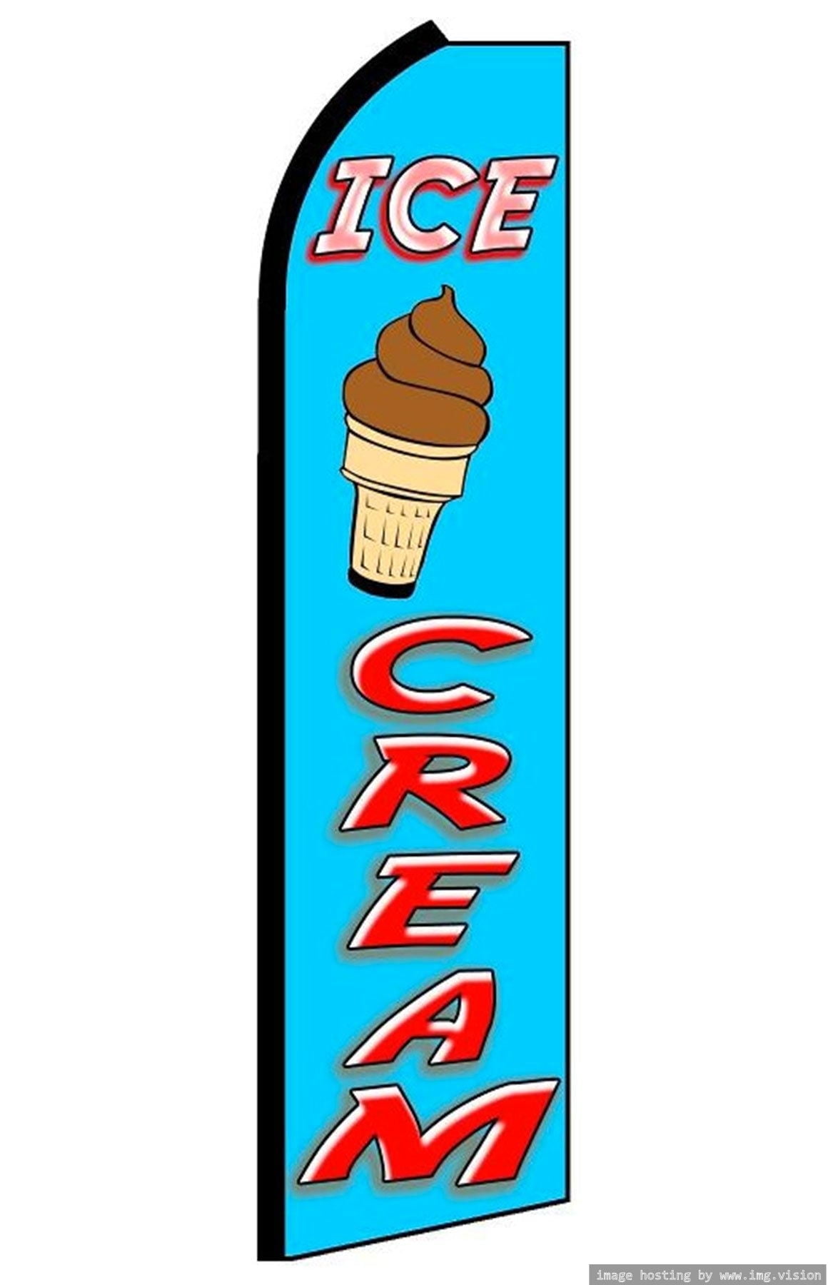 Ice Cream Swooper flag Without Pole Advertisement /Business Flags ...