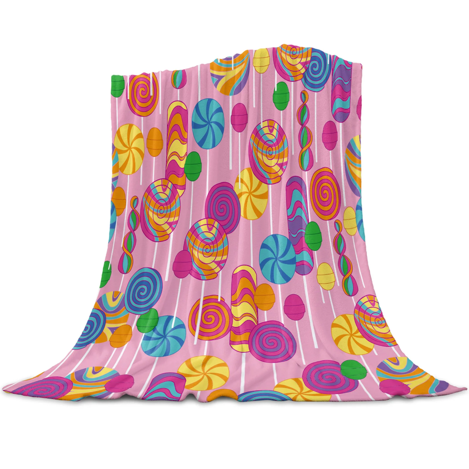 Ice Cream Throw Blanket Sweet Taste of Summer Theme Chocolate and ...