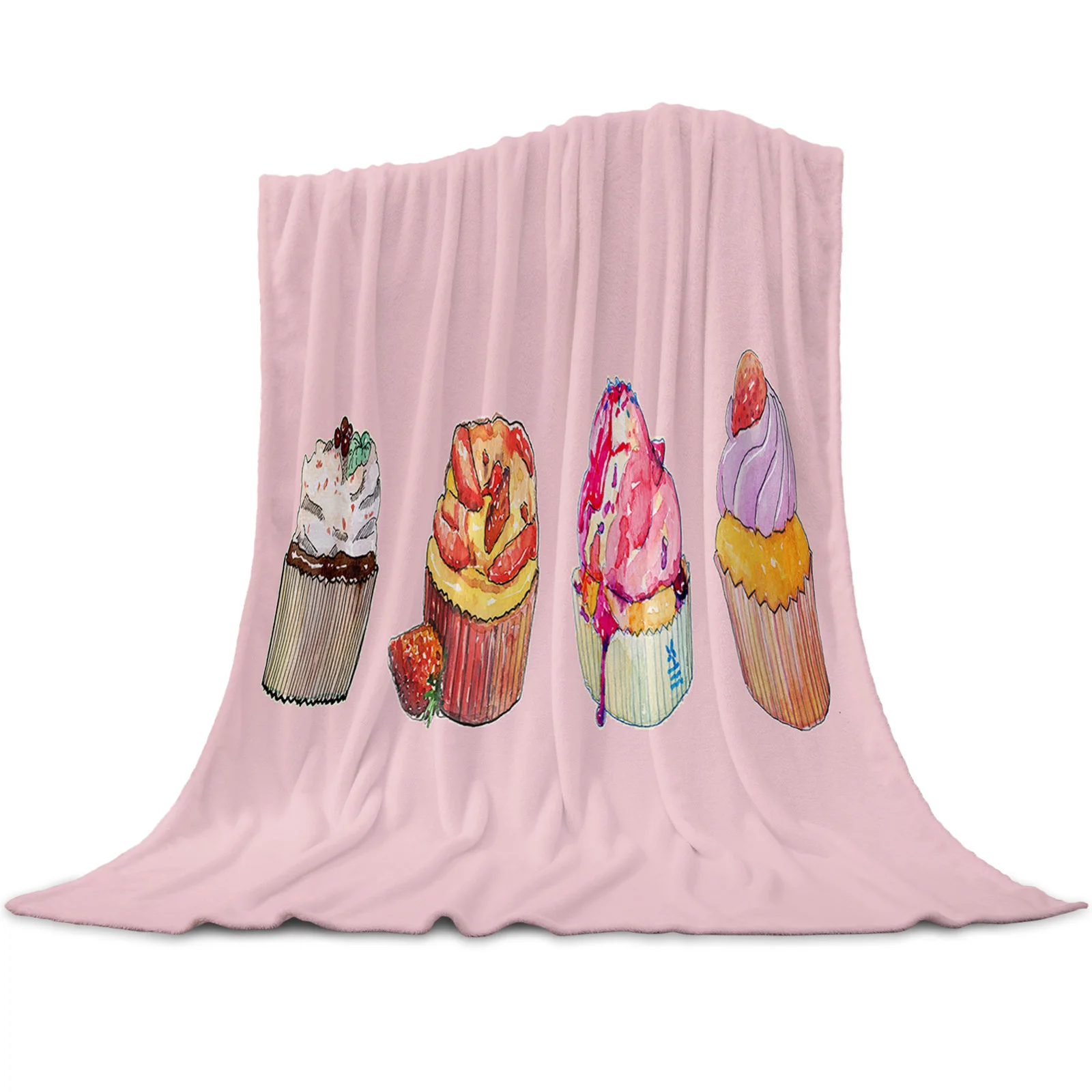 Ice Cream Throw Blanket Sweet Taste of Summer Theme Chocolate and ...