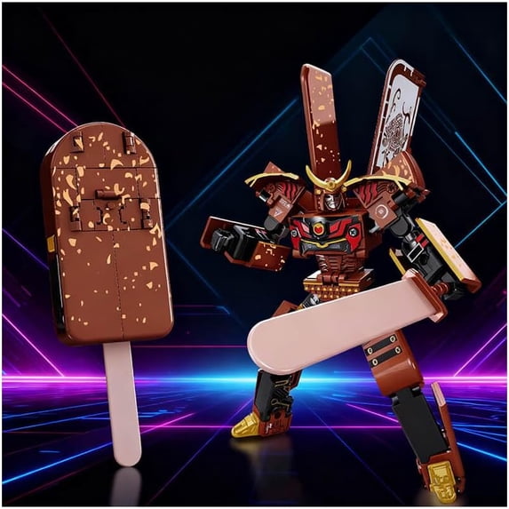 Ice Cream Transforming Robot Toy – 2-in-1 Popsicle to Action Figure ...
