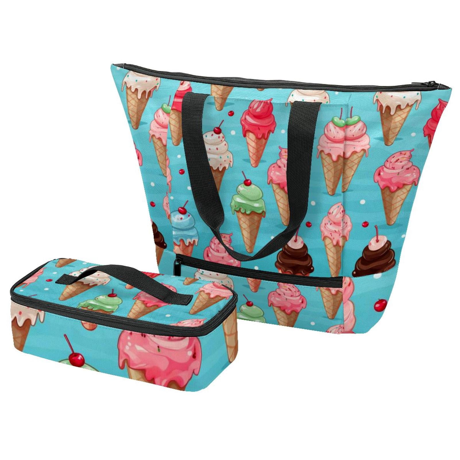 Ice Cream Travel Duffel Bag Sports Tote Gym Bags Shoulder Weekender ...