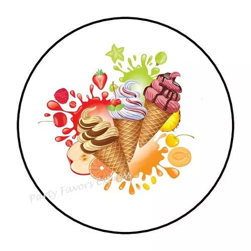 Ice Cream Treats Sticker Party Favors Sticker Envelope Seals Labels ...