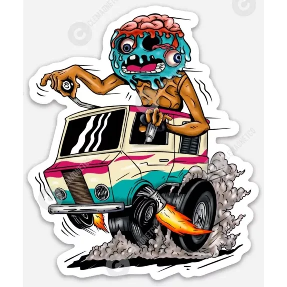 Ice Cream Truck Sticker - Muscle Car Vintage Old School Performance Rat ...