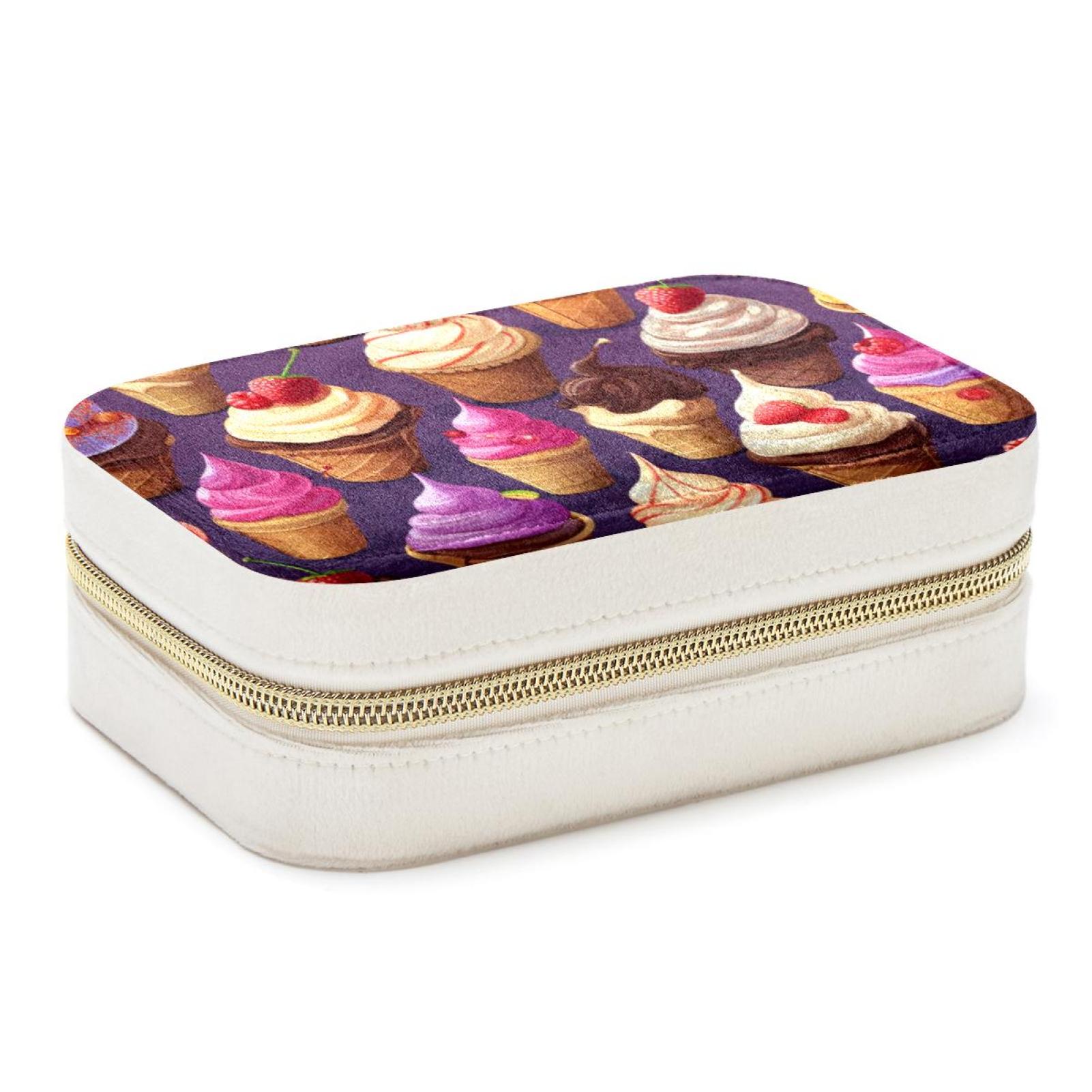 Ice Cream Velvet Portable Jewelry Stand with Removable Compartment ...