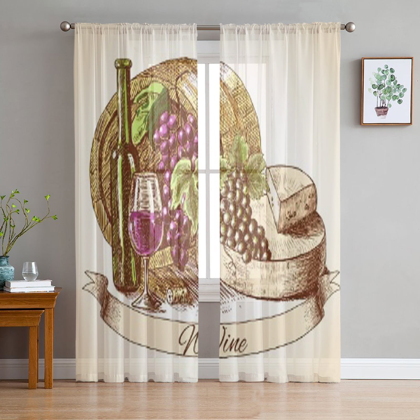 Ice Cream Vintage Metal Signs Set Bay Window Screening Curtains Drape ...