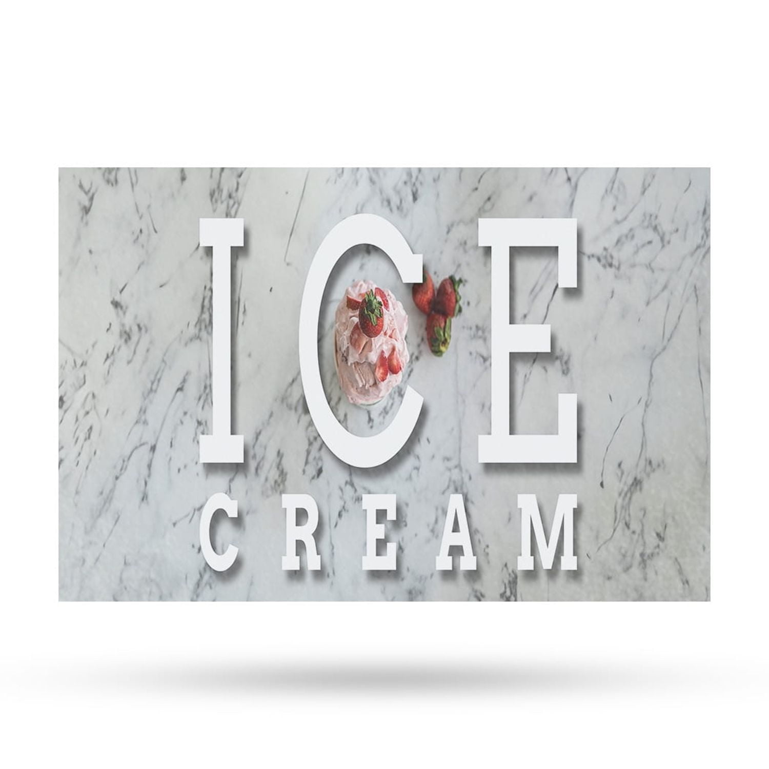 Ice Cream Vinyl Decal 18 Inch x 24 Inch Weatherproof Heavy-Duty ...
