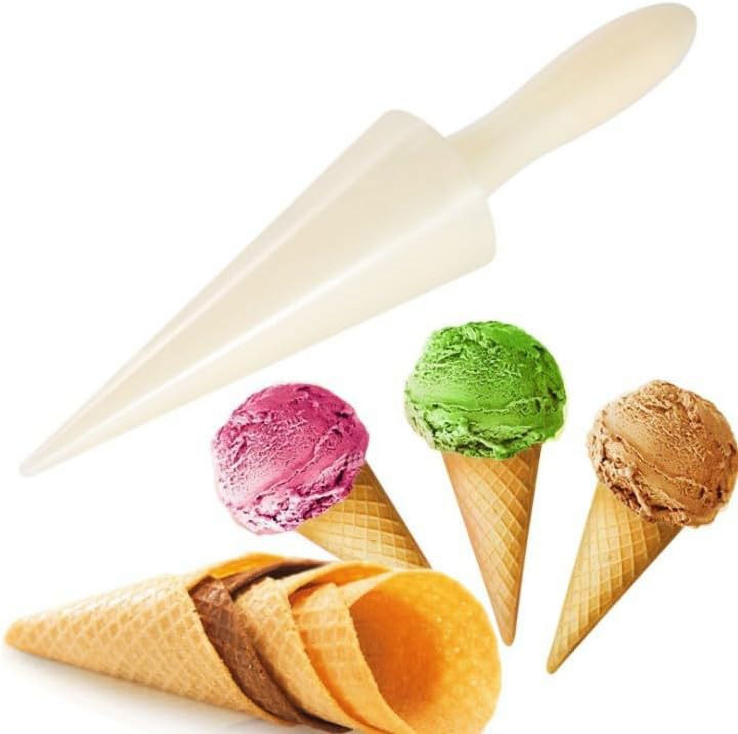 Ice Cream Waffle Cone Roller Cone Maker Wooden Pastry Waffle Cake Kitchen Baking Mold Tool ...