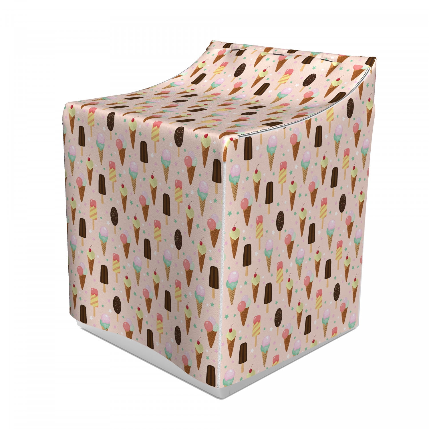 Ice Cream Washer Cover, Summer Pattern with Vanilla Mint Strawberry ...