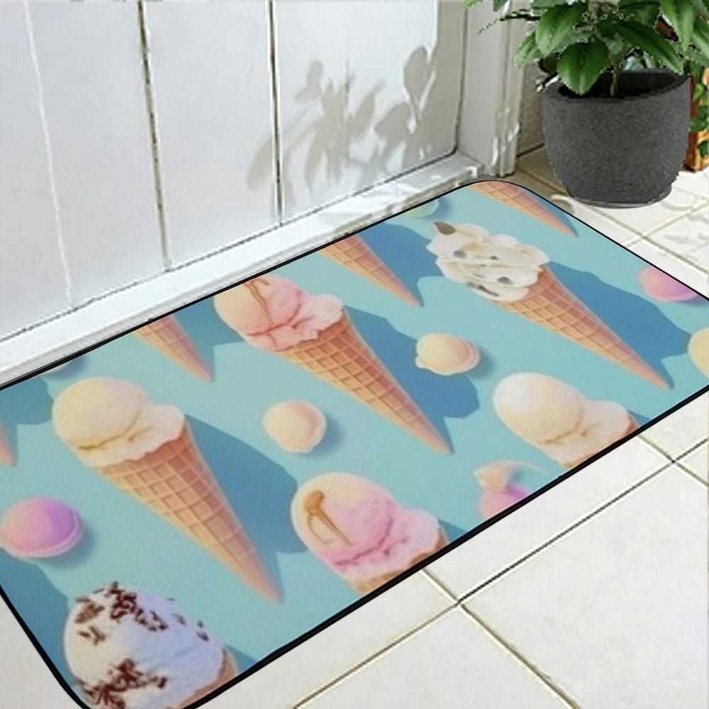 Ice Cream and Pattern Print ,Entry Mat/, Entrance Mat/Welcome Door Mats ...