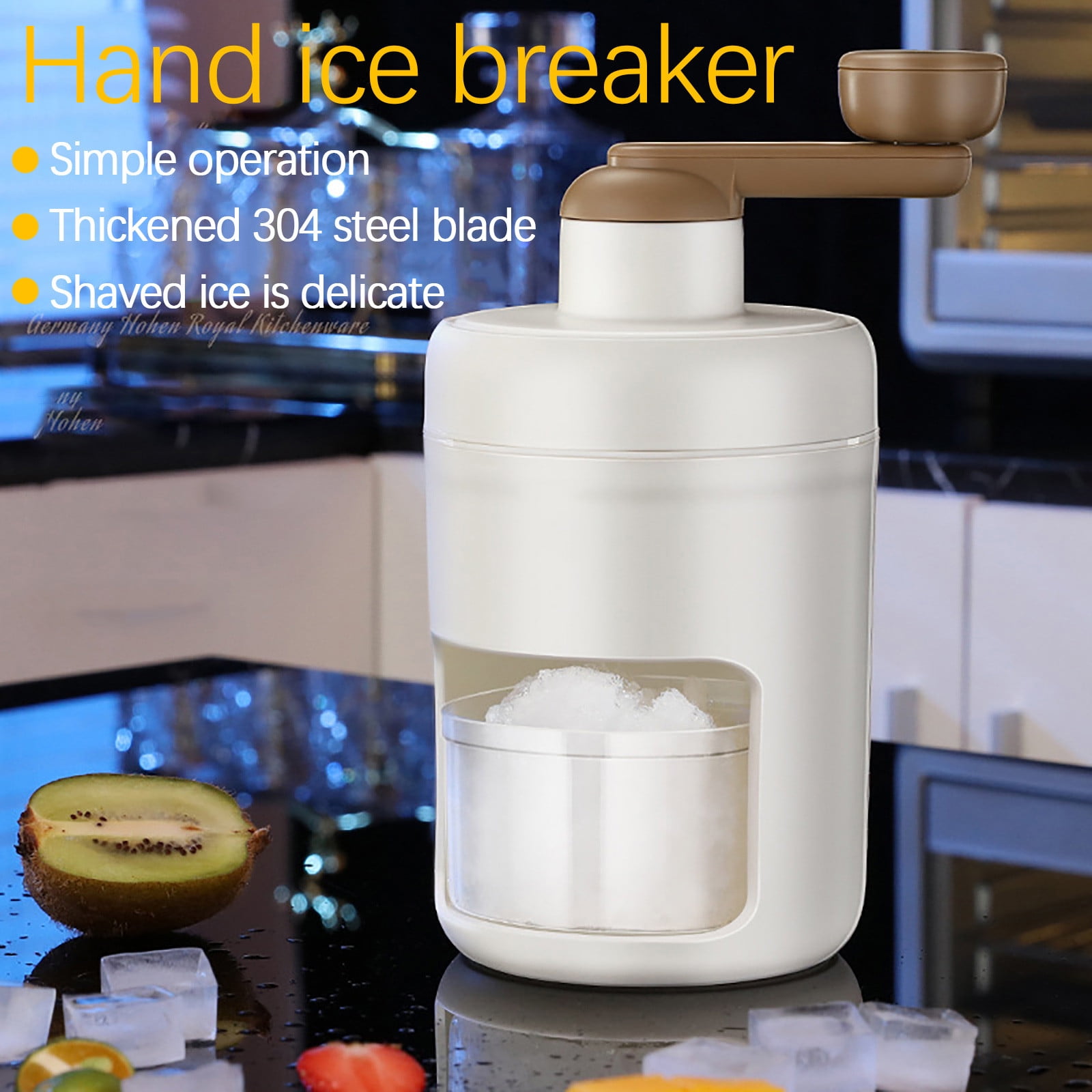 Ice Crusher Hail Ice Breaker Fast Ice Crushing Portable Shaved Ice ...