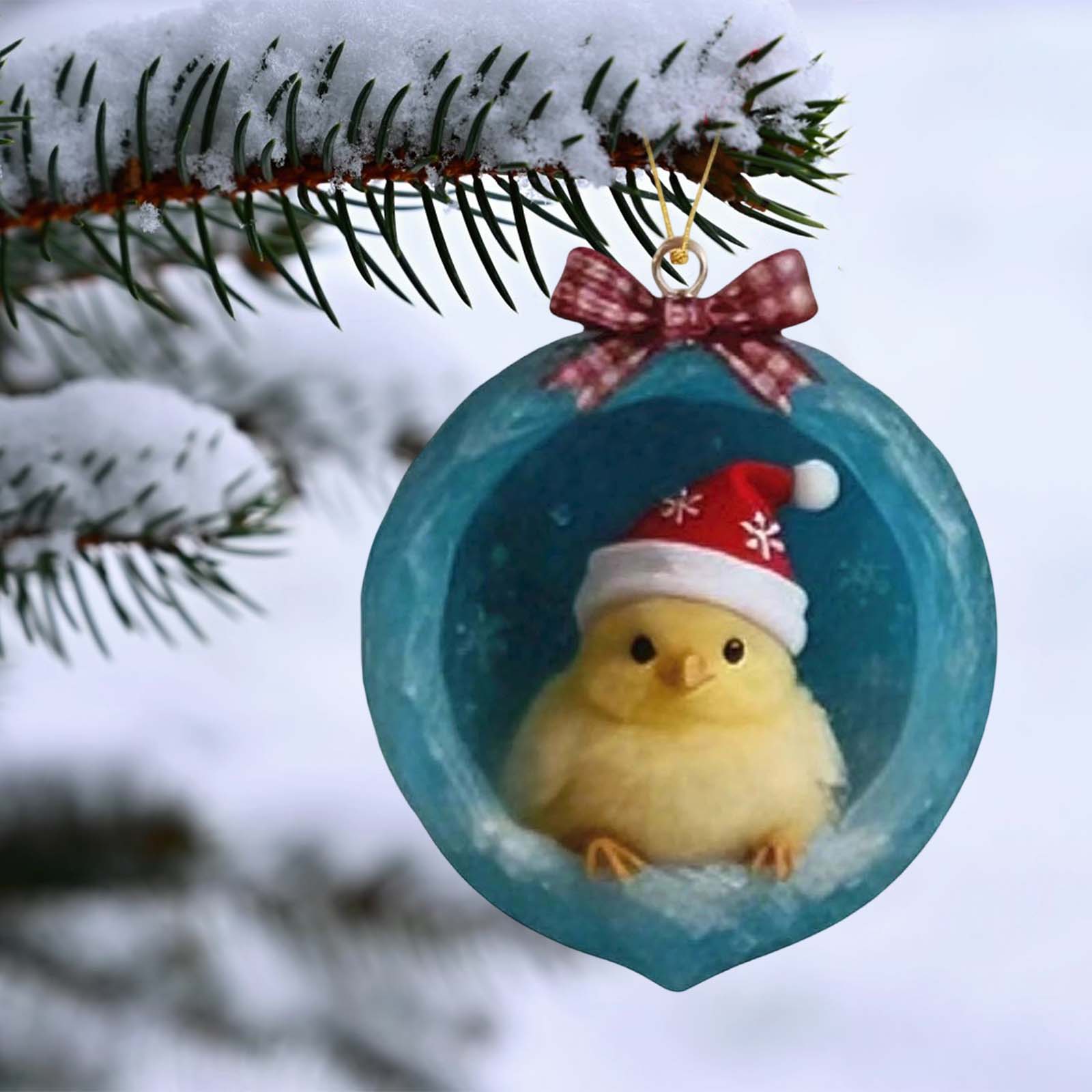 Ice Crystal Cave Animal Ornaments - 2D Acrylic Winter Forest Animal ...