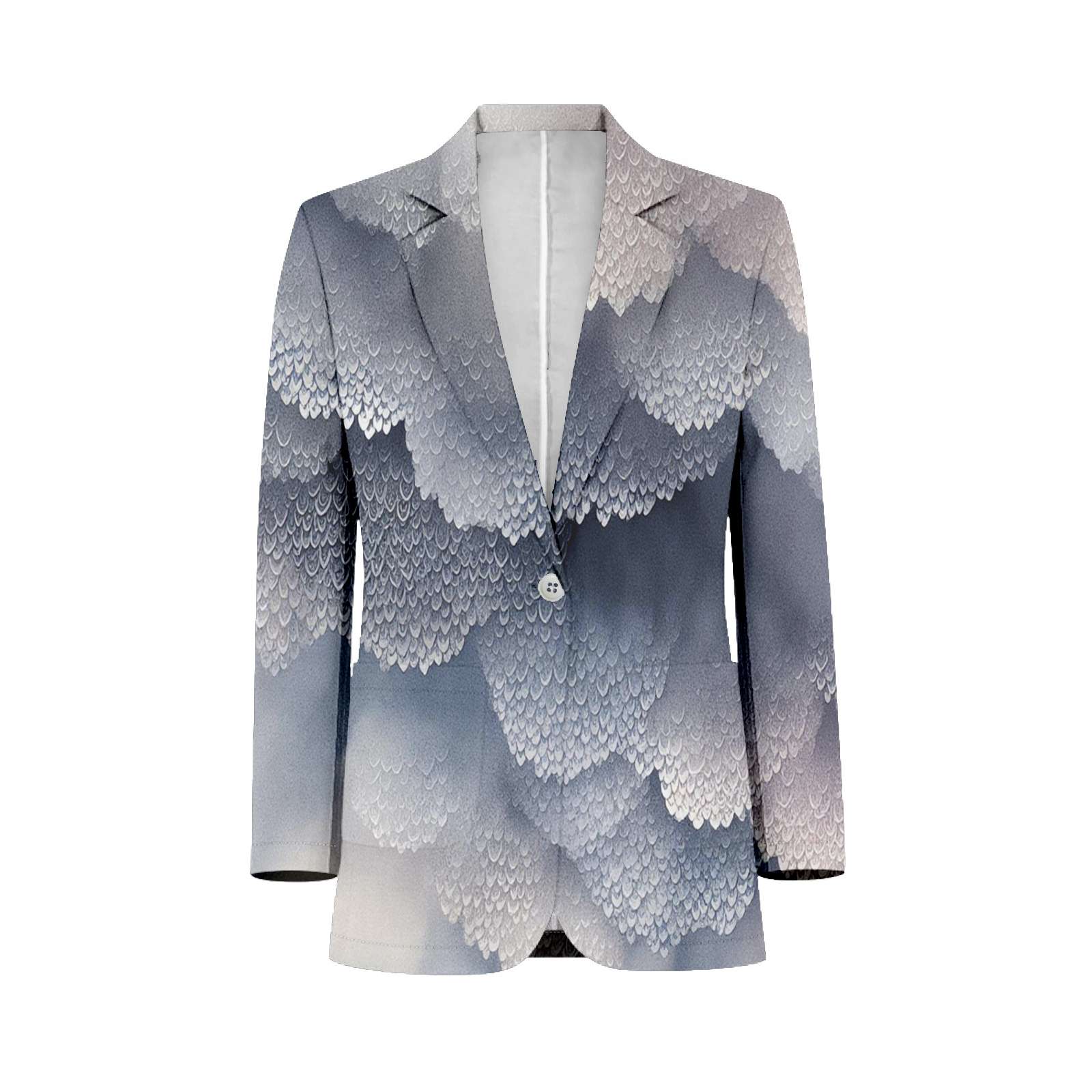 Ice Crystal Scales Mens Suits Shawl Collar Slim Fit Suit Mens Groom ...