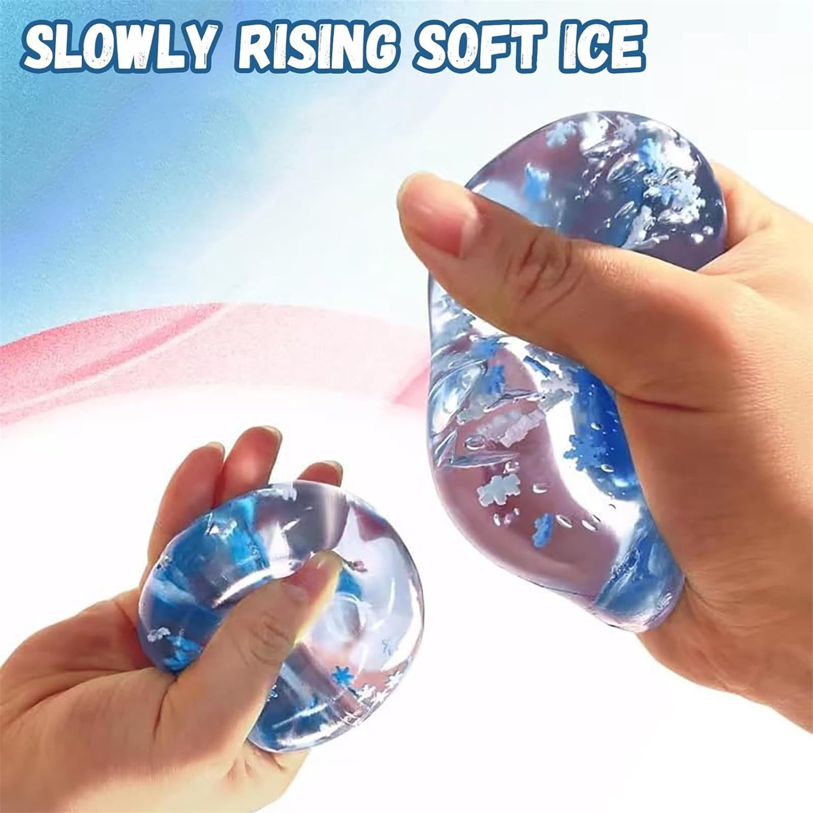 Ice Cube Fidget Toy Cubes Square Shape with Filling 20ML, Ice Cube ...