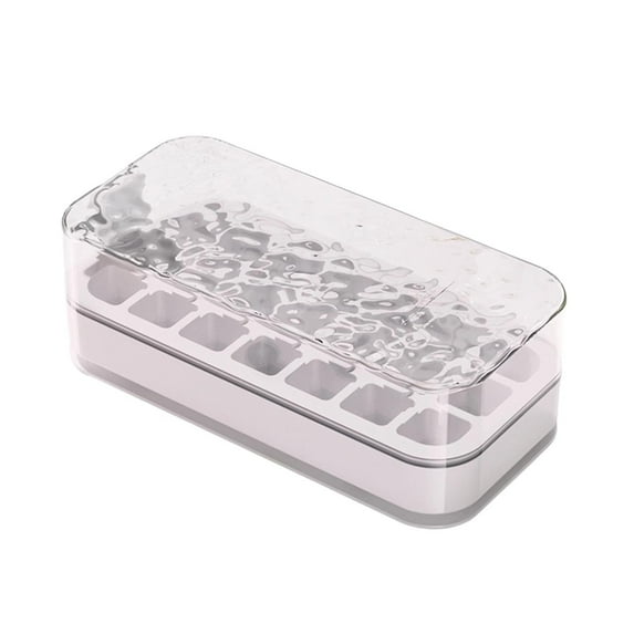 Ice Cube Maker with Press Mechanism Silicone Mold Food Grade Freezer ...