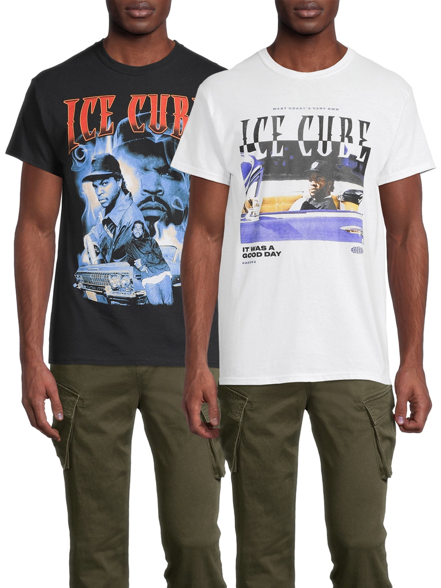 Ice Cube Men's & Big Men's Collage and Impala Short Sleeve Graphic T ...