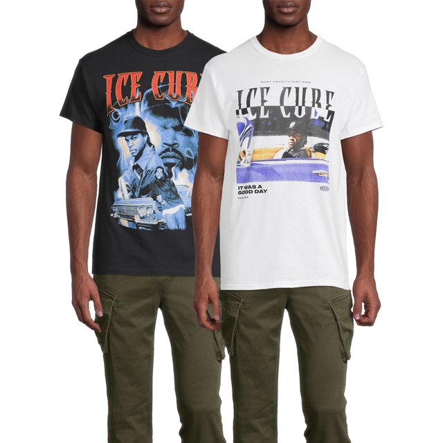 Ice Cube Men's & Big Men's Collage and Impala Short Sleeve Graphic T ...