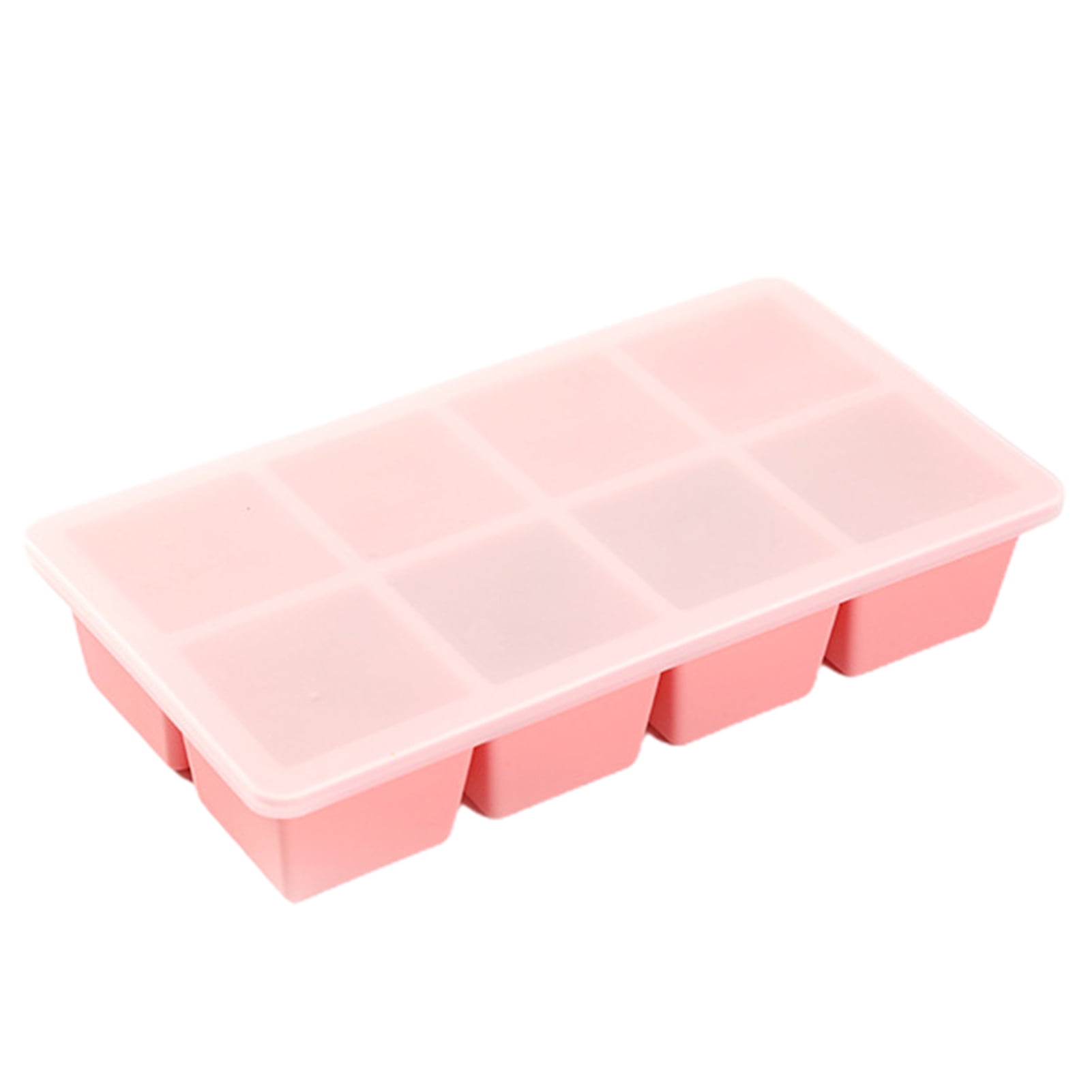 Ice Cube Mold - 6/8 Grids Silicone Ice Making Tray, Easy Release Large ...