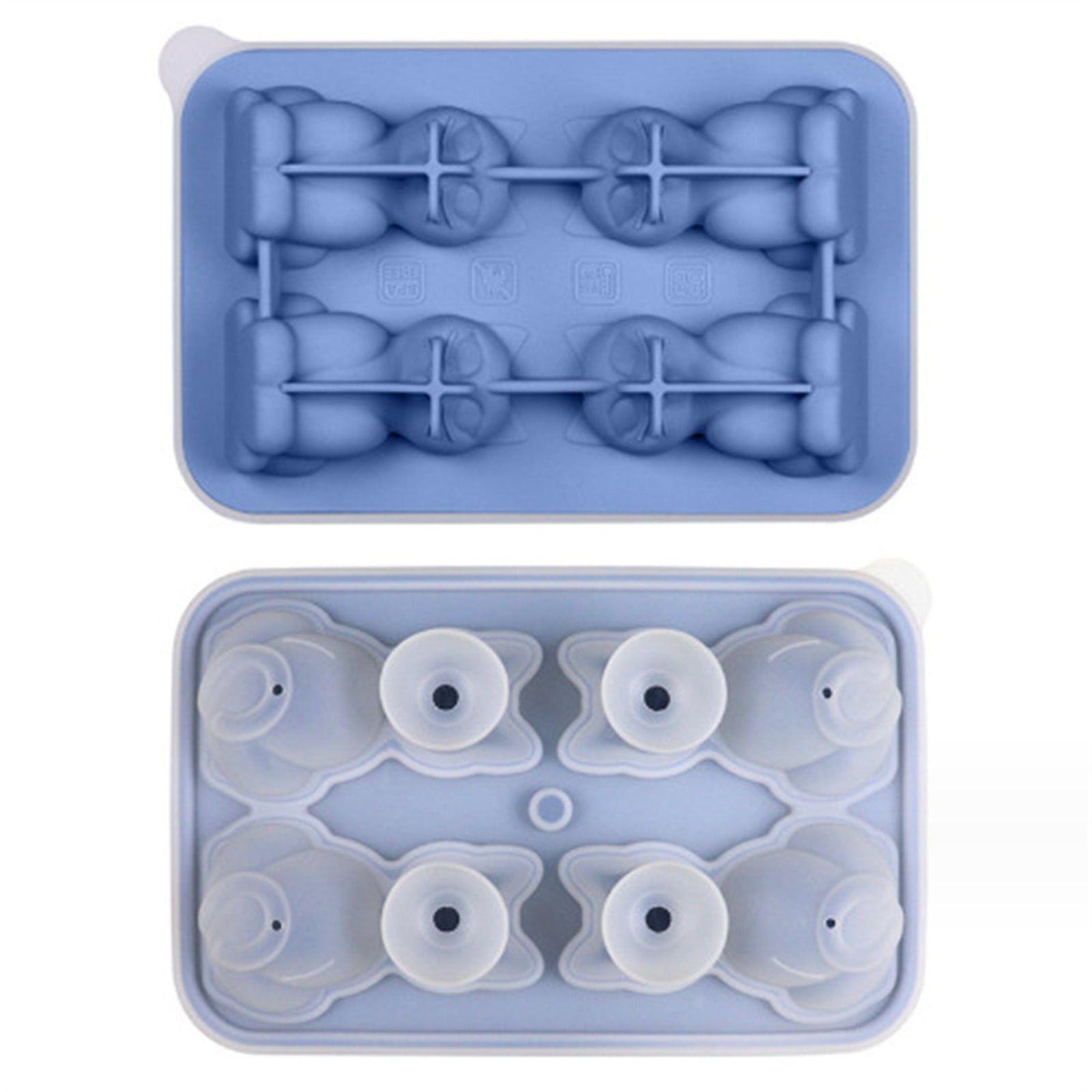 Ice Cube Mold Clearance! JWDX Cat Ice Tray Blue, 3D Cat Shaped Silicone ...