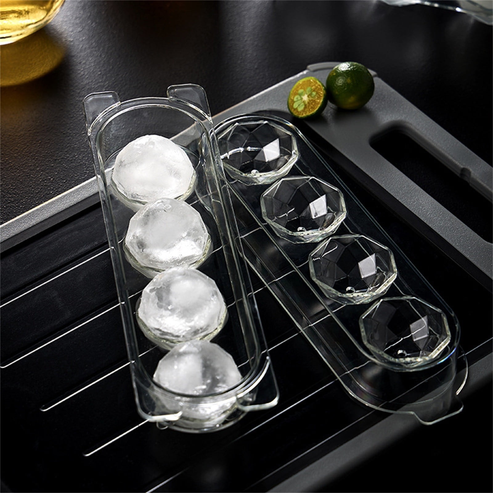 Ice Cube Mold Ice Maker For 4 Hole Round Ice Grade Double Layer Ice ...