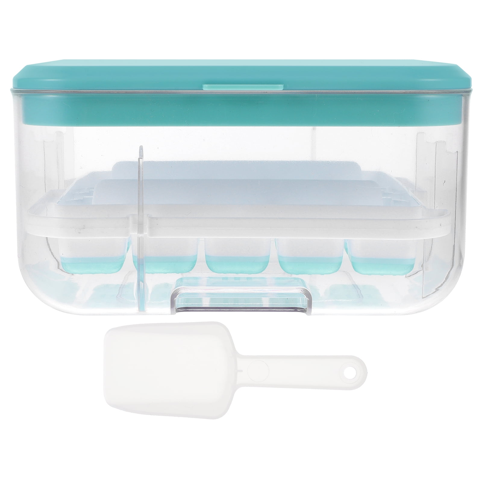 Ice Cube Mold Machine Bin for Freezer Tray Stackable Trays with Lid ...