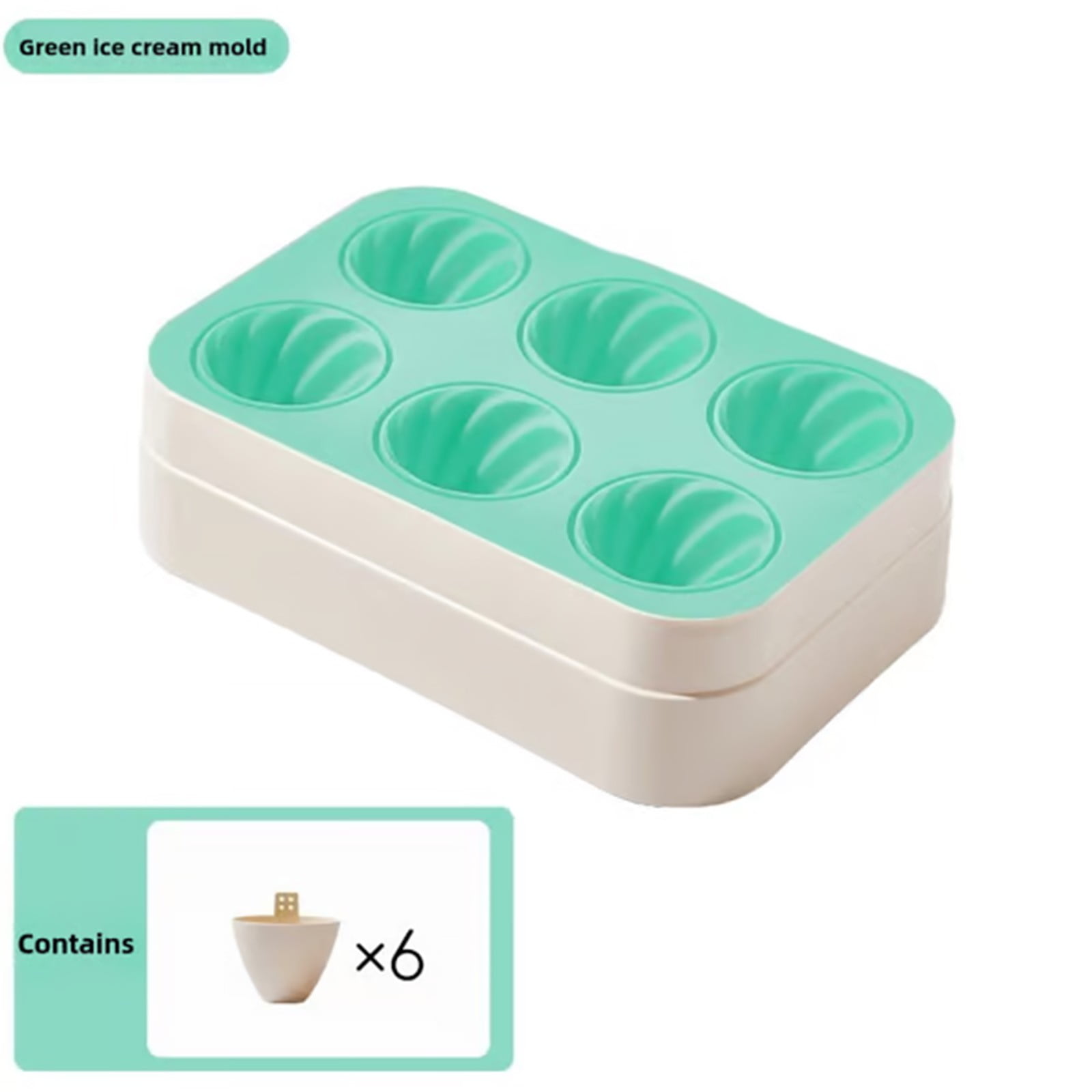 Ice Cube Mold,Silicone Ice Cute Small Maker With 6 Cavities | Sturdy ...