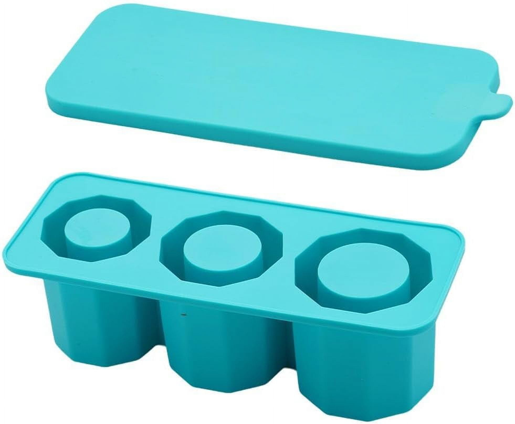 Ice Cube Tray Compatible with Stanley Cup, Silicone Ice Molds 3-Grid ...