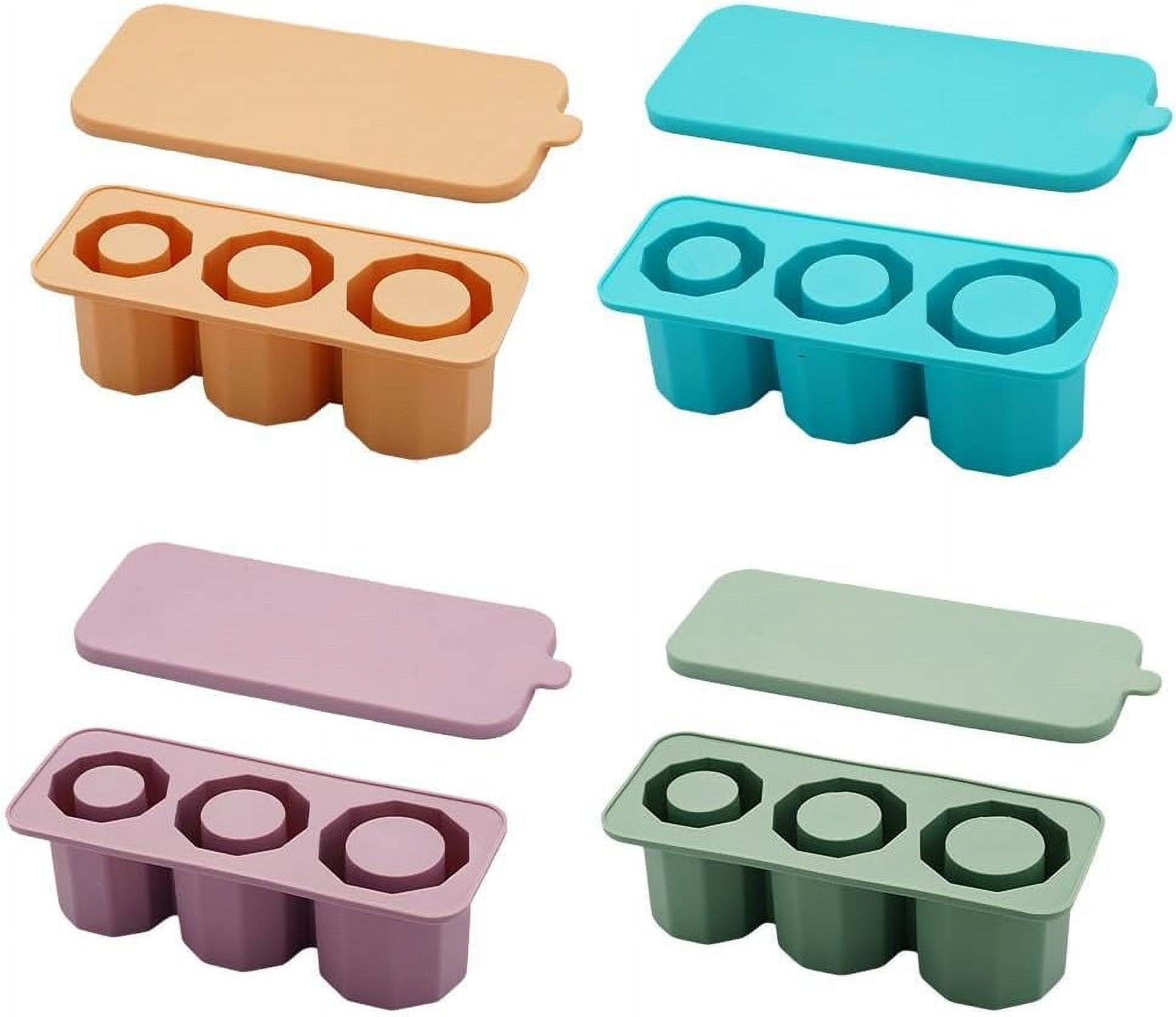 Ice Cube Tray Compatible with Stanley Cup, Silicone Ice Molds 3-Grid ...