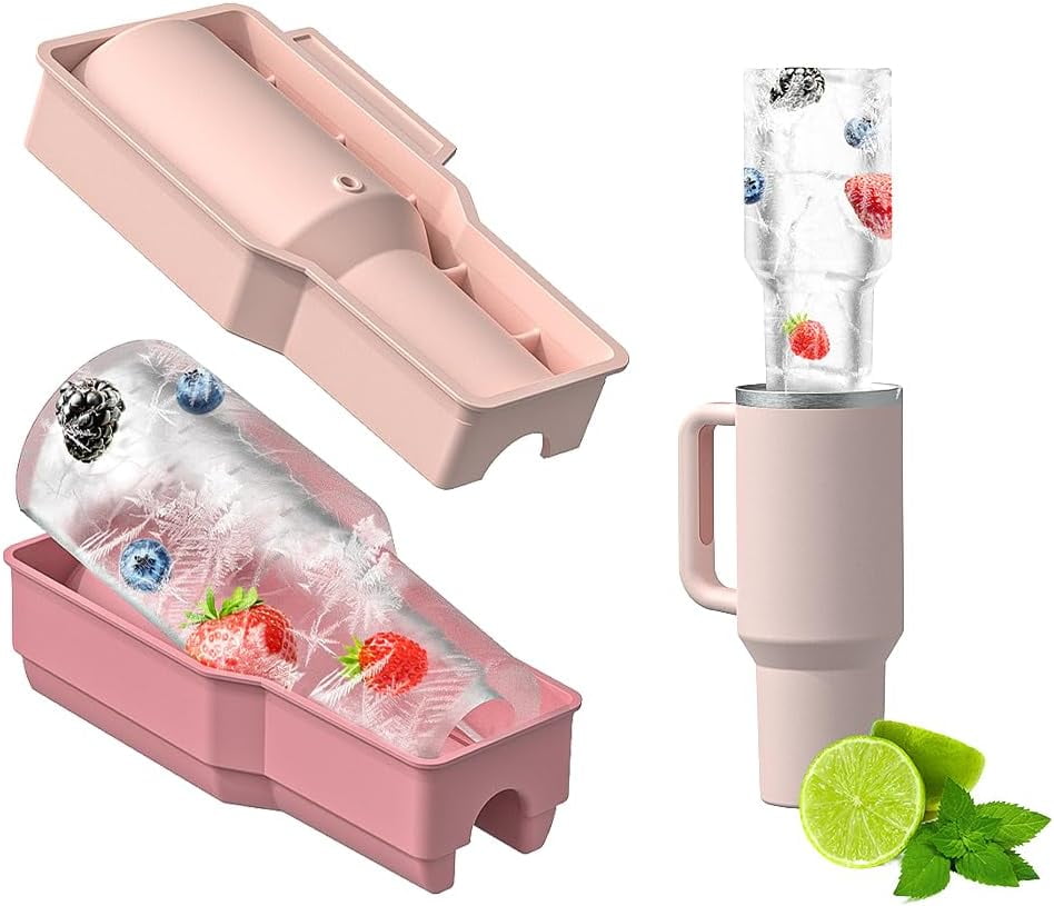 Ice Cube Tray Compatible with Stanley, Silicone Cylinder Ice Cube Mold ...