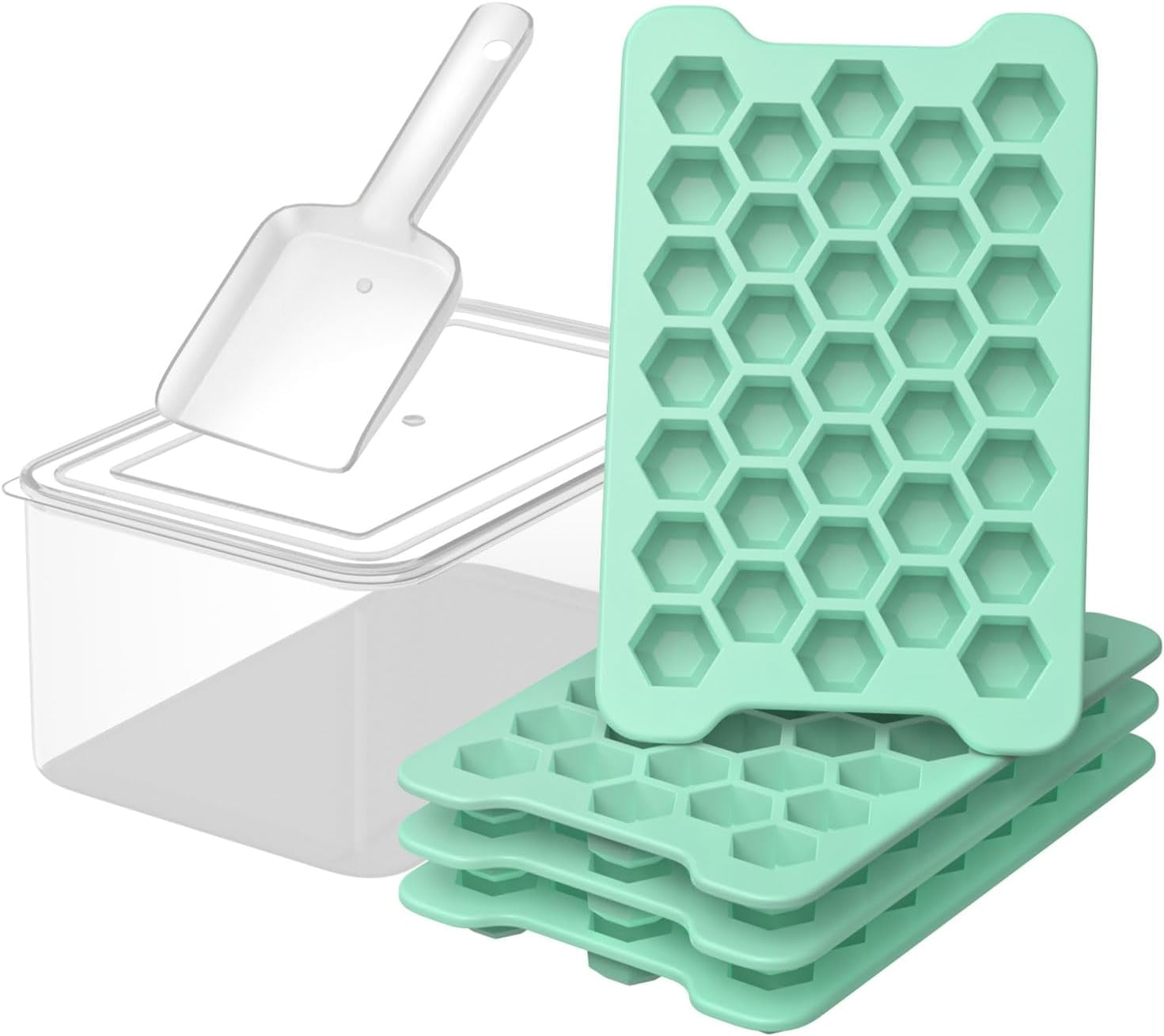 Ice Cube Tray for Freezer: Small Plastic Ice Cubes Trays for Freezer ...