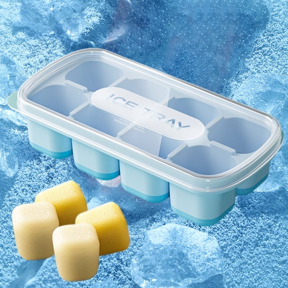 Ice Cube Tray, Ice Mold With -Proof Leak-Resistant Lid, Food-Grade ...