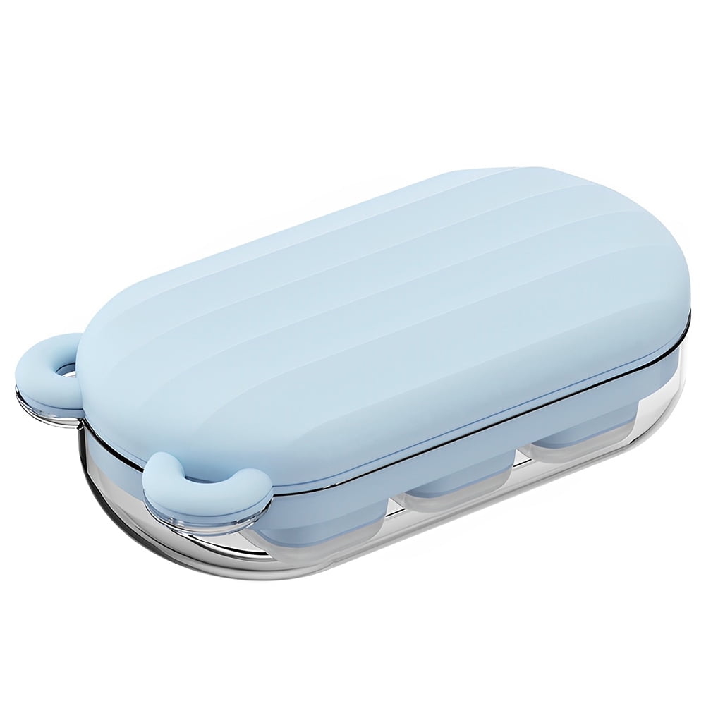 Ice Cube Tray with Lid and Bin 6Pcs Ice Cube Mould Mini Silicone Soft ...