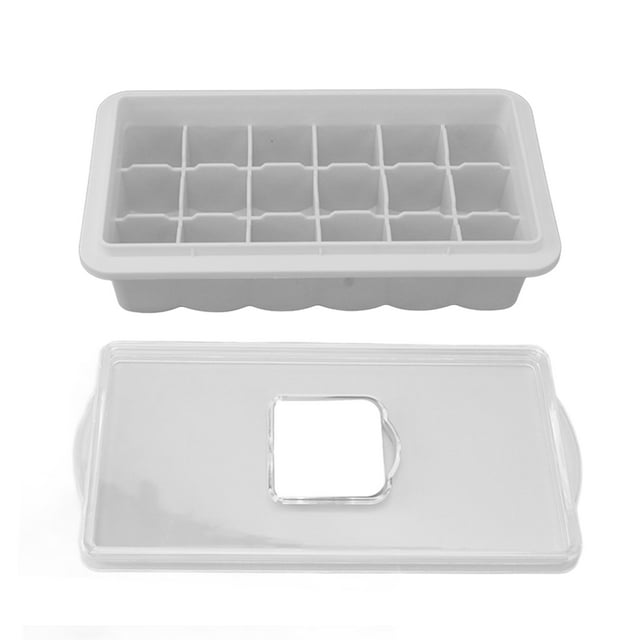 Ice Cube Tray Silicone Easy Release 18 Ice Cubes Maker Mold with ...