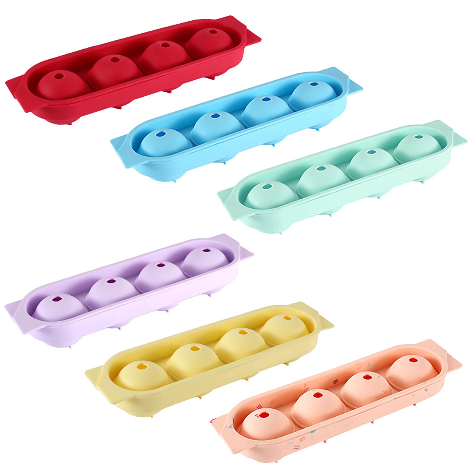 Ice Cube Tray Silicone Plastic Ice Cubes Trays for Freezer Stackable ...