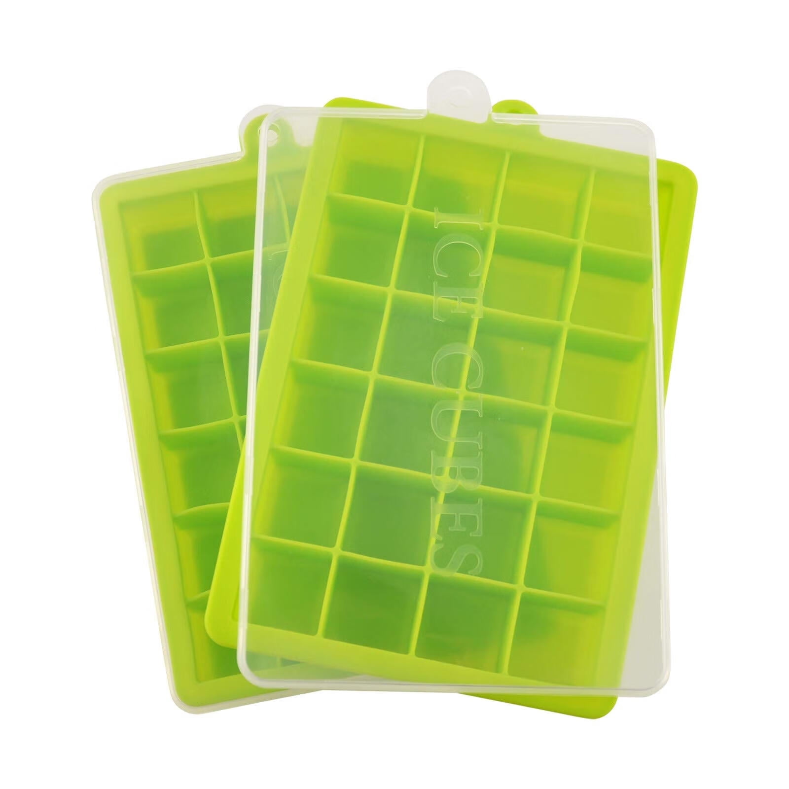 Ice Cube Tray, Silicone Square Ice Trays Easy Release Stackable Ice ...