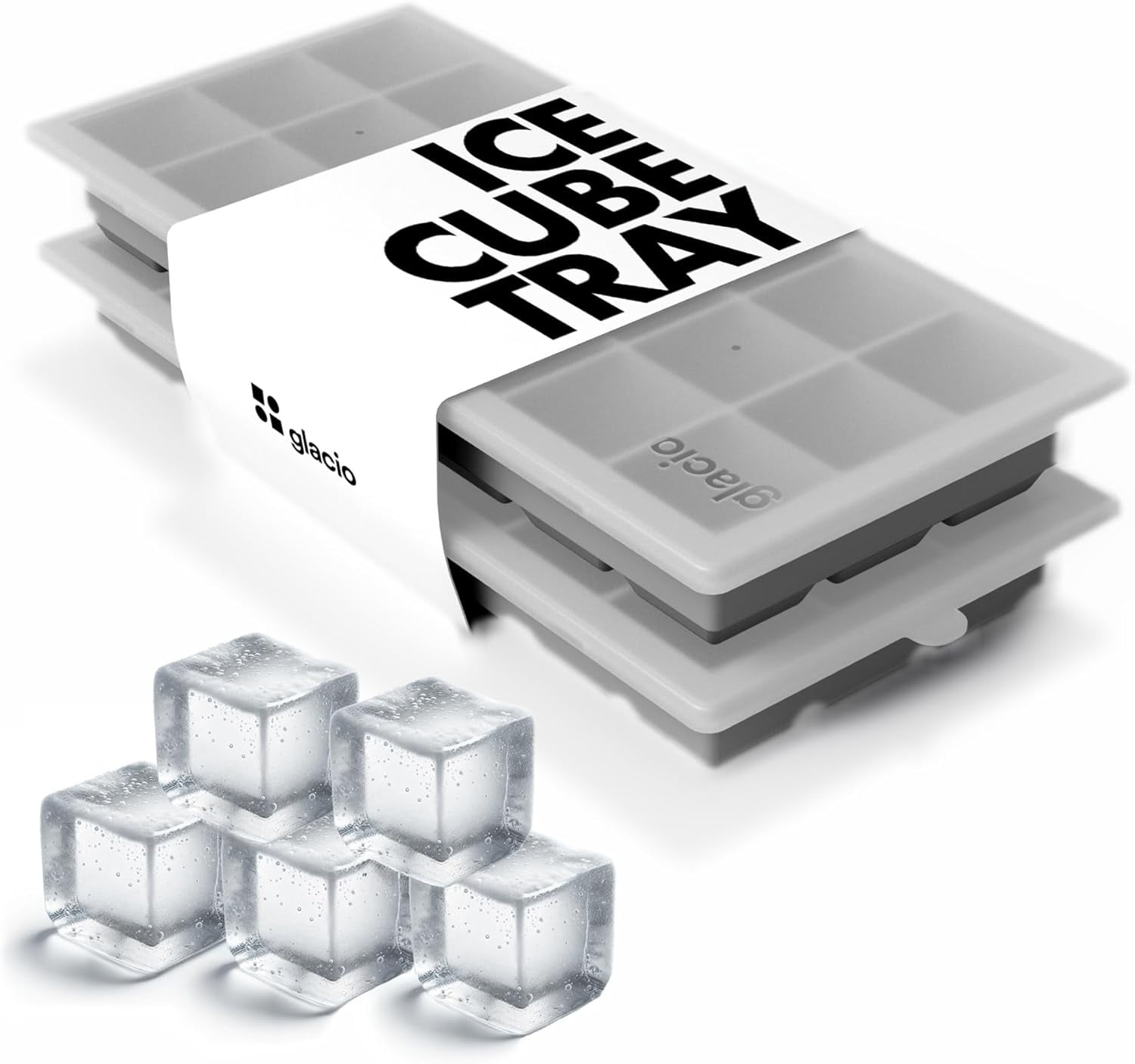 Ice Cube Tray – Small Silicone Molds with Lids, BPA-Free and Flexible ...