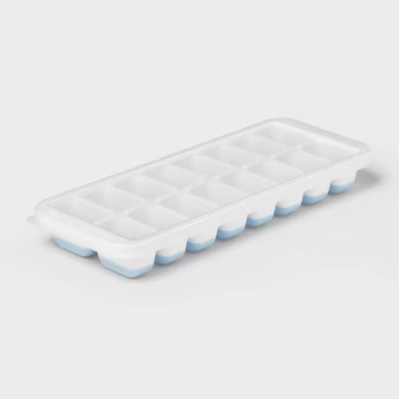Ice Cube Tray Soft Release with Lid White - Walmart.com