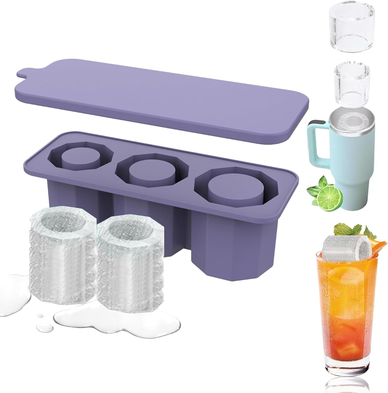 2024 Ice Cube Tray for Stanley Cup, Silicone Mold for Whiskey Chiller ...