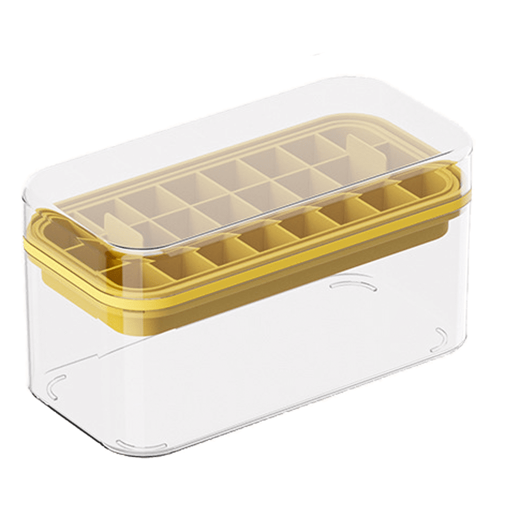 Ice Cube Tray with Lid. Ice Box-yellow - Walmart.com