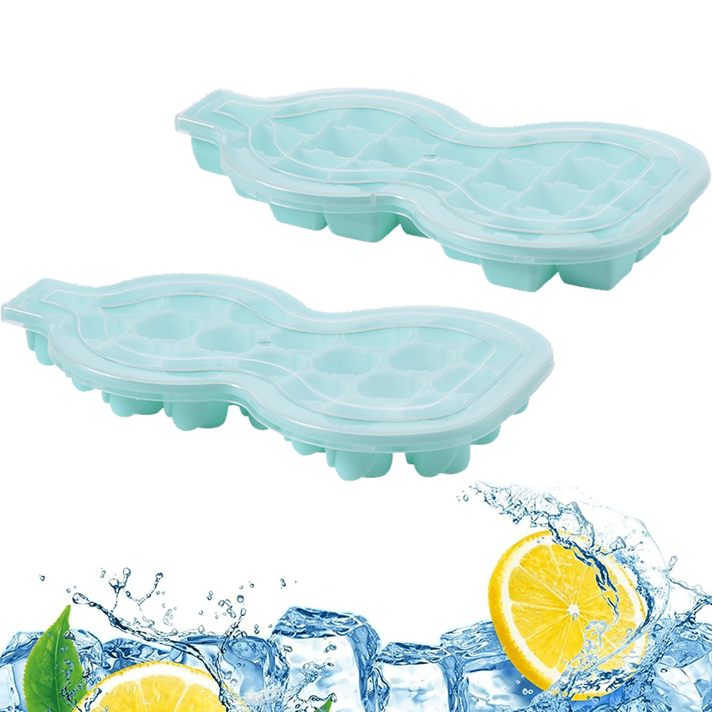 Ice Cube Tray with Lid , for Whiskey Bourbon Cocktails Drinks, Flexible ...