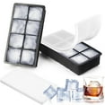 Ice Cube Trays (2 PACK) for Freezer, Byseng Large Silicone Ice Cube ...