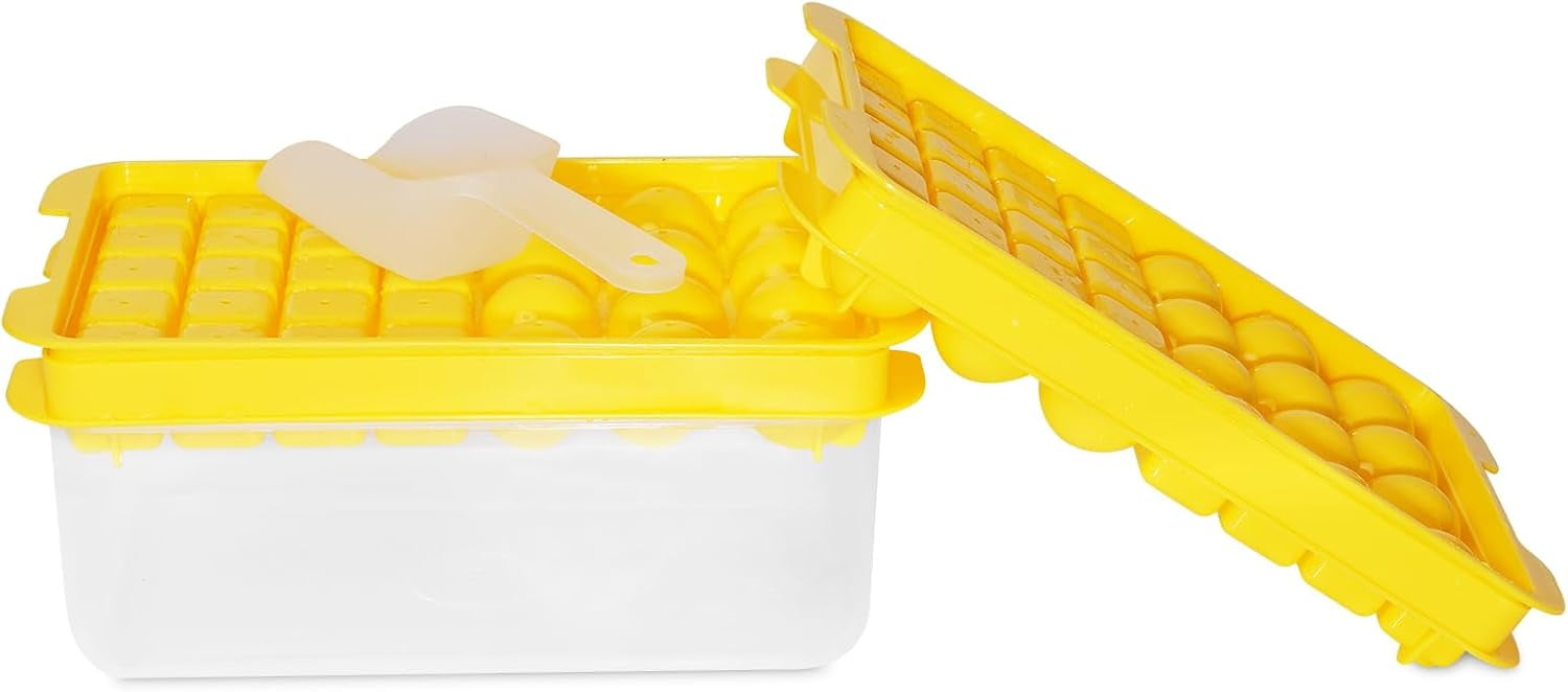 Ice Cube Trays with Lid and Ice Cube Ice Ball Making Molds for Freezer ...