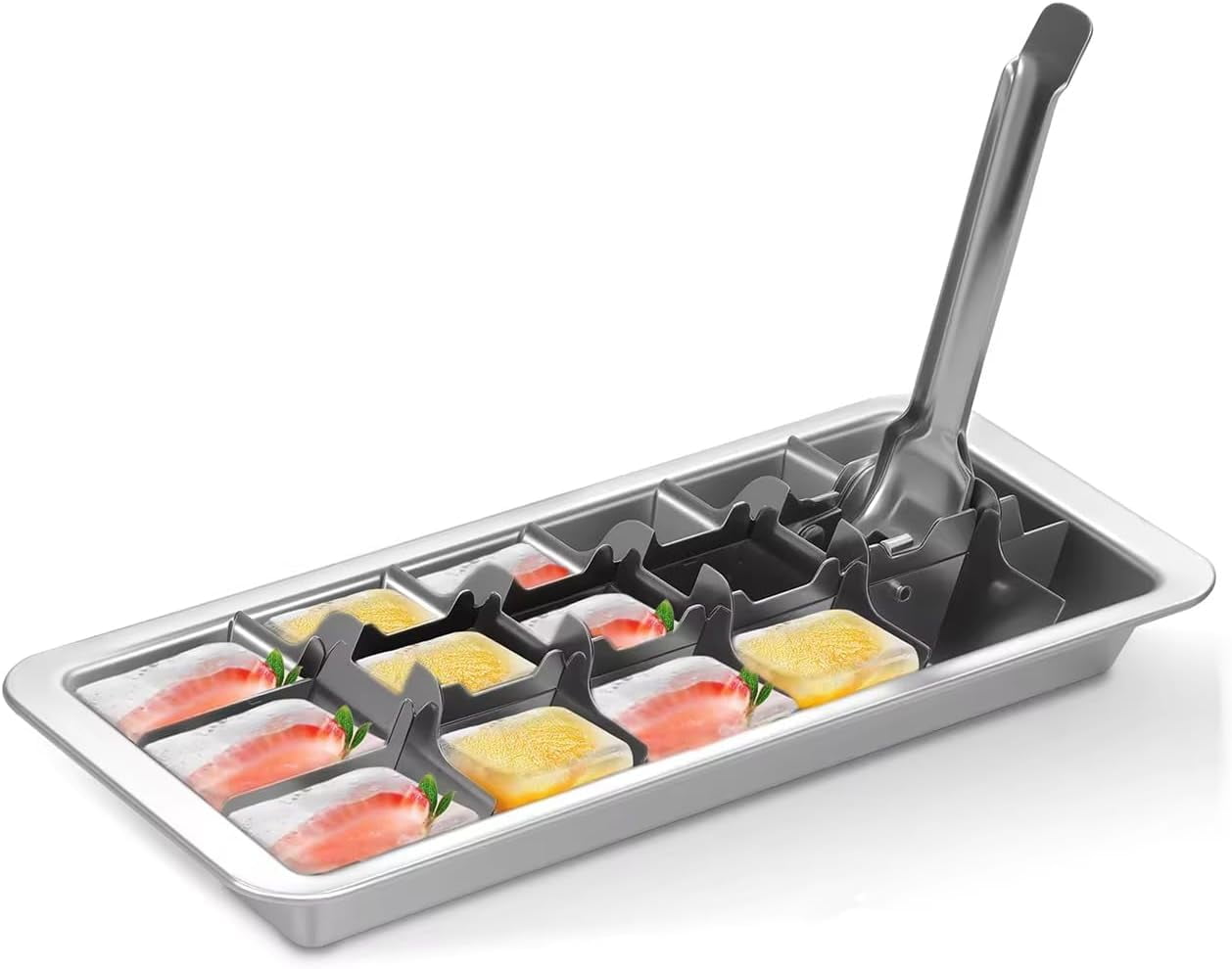 - Ice Cube Trays Stainless Steel - 18-Slot Heavy Duty Metal Icecube ...