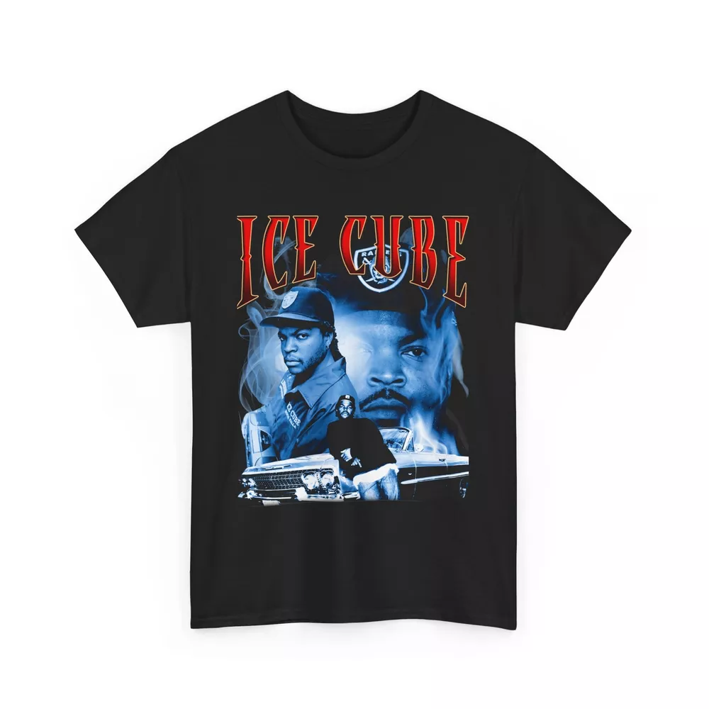 Ice Cube v2 NWA Raiders LA T Shirt Oversize 90s Homage Bootleg Hip Hop ...