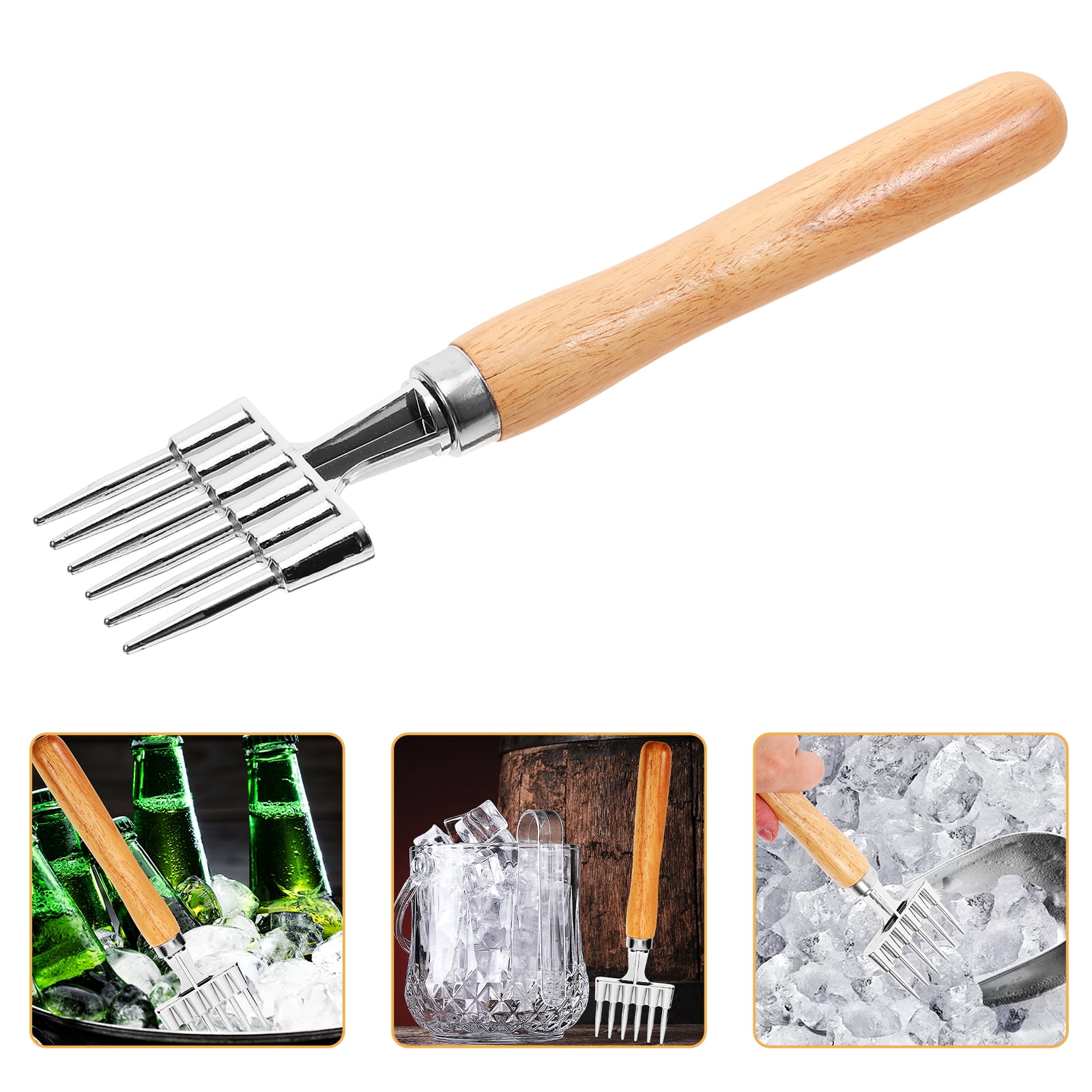 Ice Cutter Crushed Ice Maker Professional Ice Picks Ice Picks Wood ...