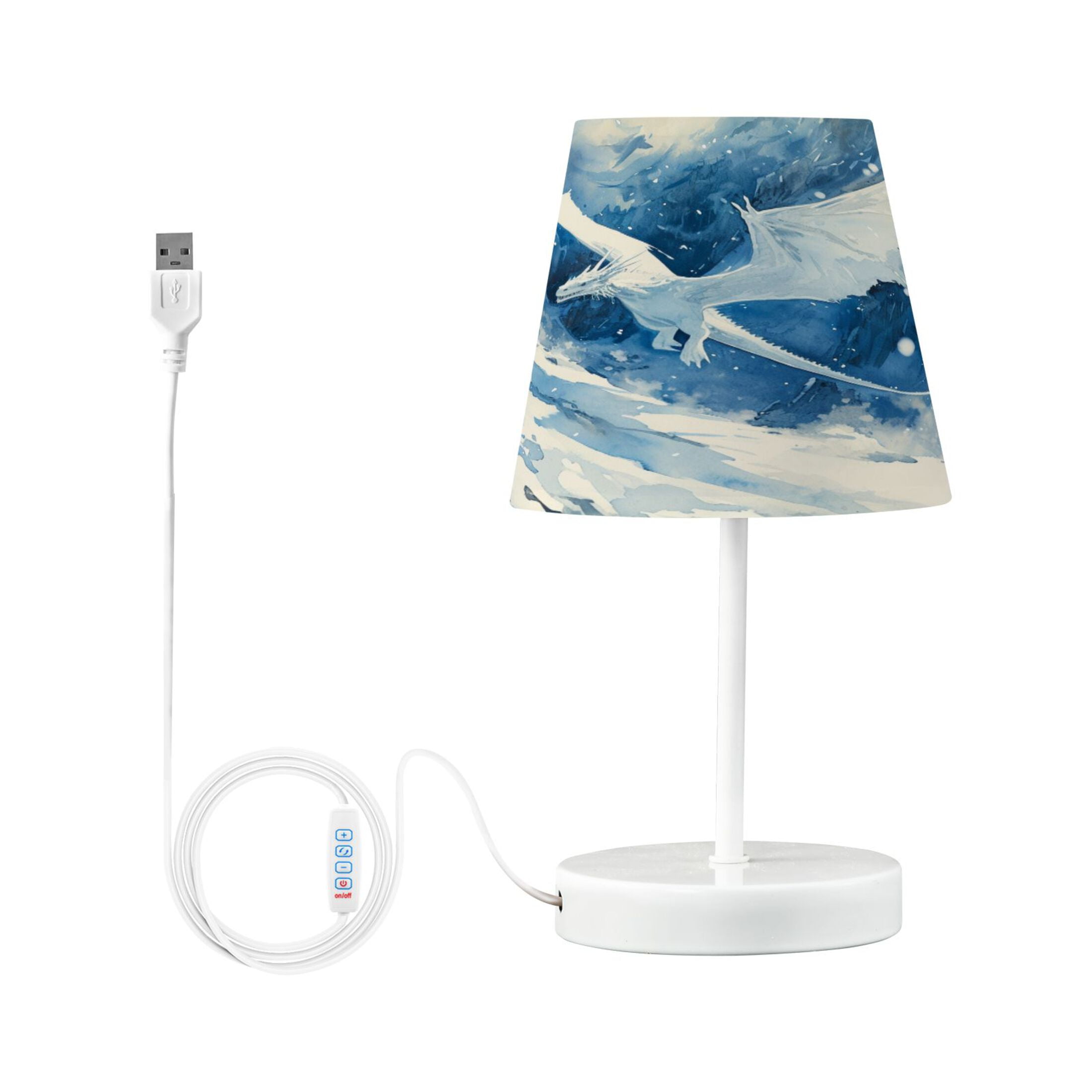 Ice Dragon Flying Desk Lamp LED Table Nightstand Lamps with 3 Color ...