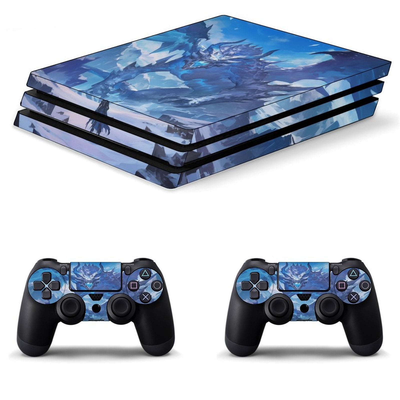 Ice Dragon PS4/PS4 Pro/PS4 Slim Skin Sticker For Console And Controller ...