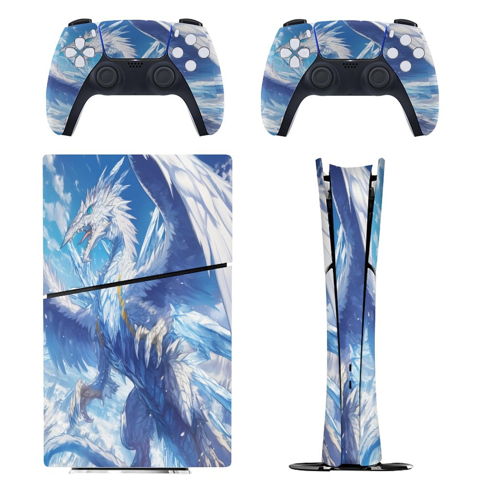 Ice Dragon PS5/PS5 Pro/PS5 Slim Digital Disc Skin Sticker For Console ...