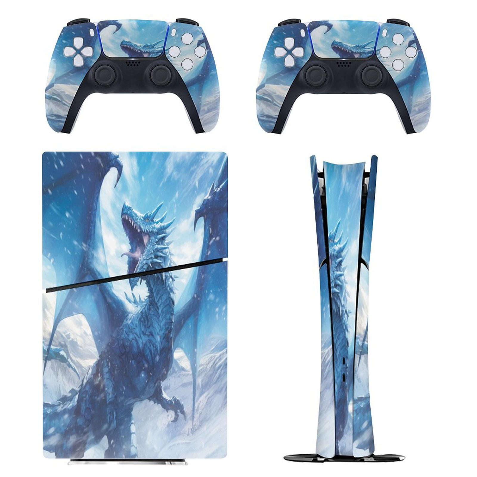 Ice Dragon PS5/PS5 Pro/PS5 Slim Digital Disc Skin Sticker For Console ...